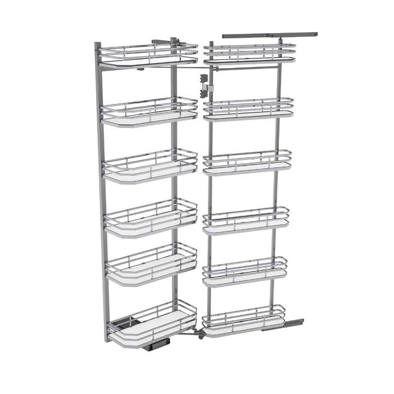 Sige Pull-out Tandem Pantry, 1800mm tall, suits 450mm Cabinet, incl. 12 ...