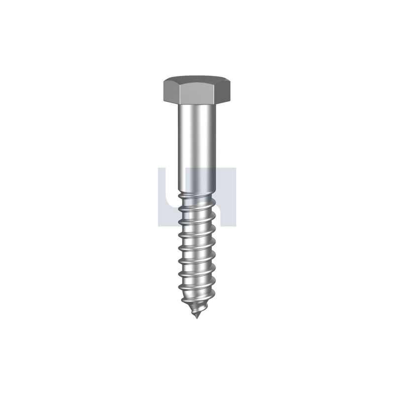 Grade 316 Stainless Steel Hex Head Coach Screw M12x180mm Konnect ...