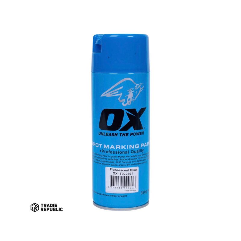 OX TRADE 350G SPOT MARKING PAINT BLUE Konnect Fastening Systems NZ