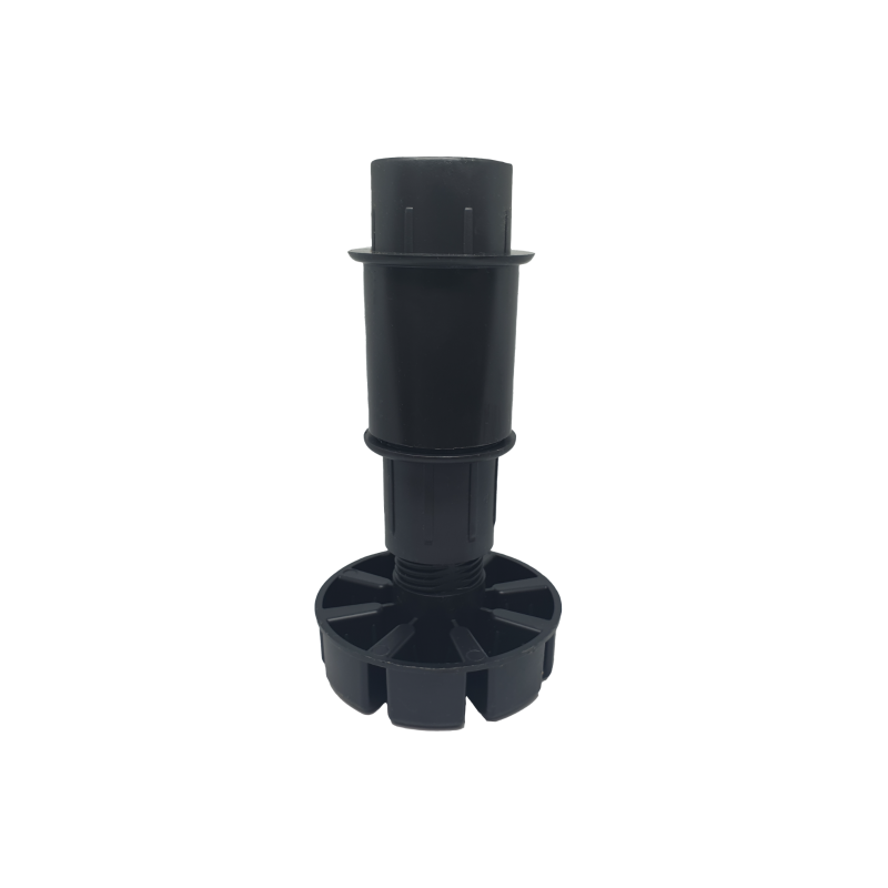 Cabinet plinth leg, adjustable 90-180mm, leg only, black, box 200 ...