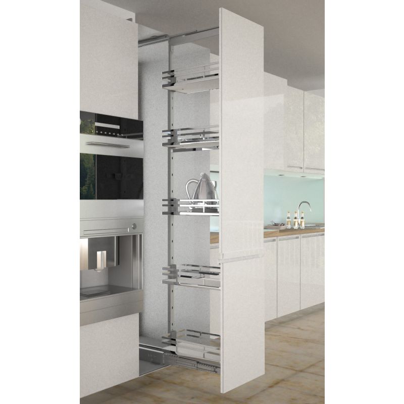 SIGE pull-out pantry slide kit, 500mm cabinet width, 120kg, soft-close ...