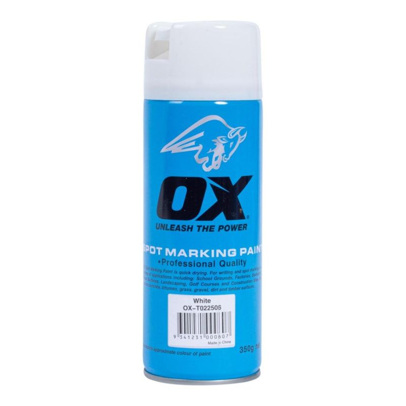 OX TRADE 350G SPOT MARKING PAINT WHITE Konnect Fastening Systems NZ