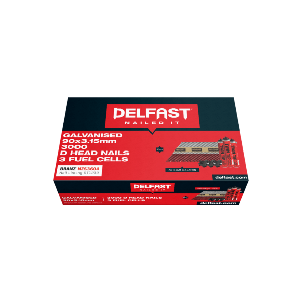 Delfast D Head Collated Nails Galvanized 90x3.15 Delfast Cells (Pack ...